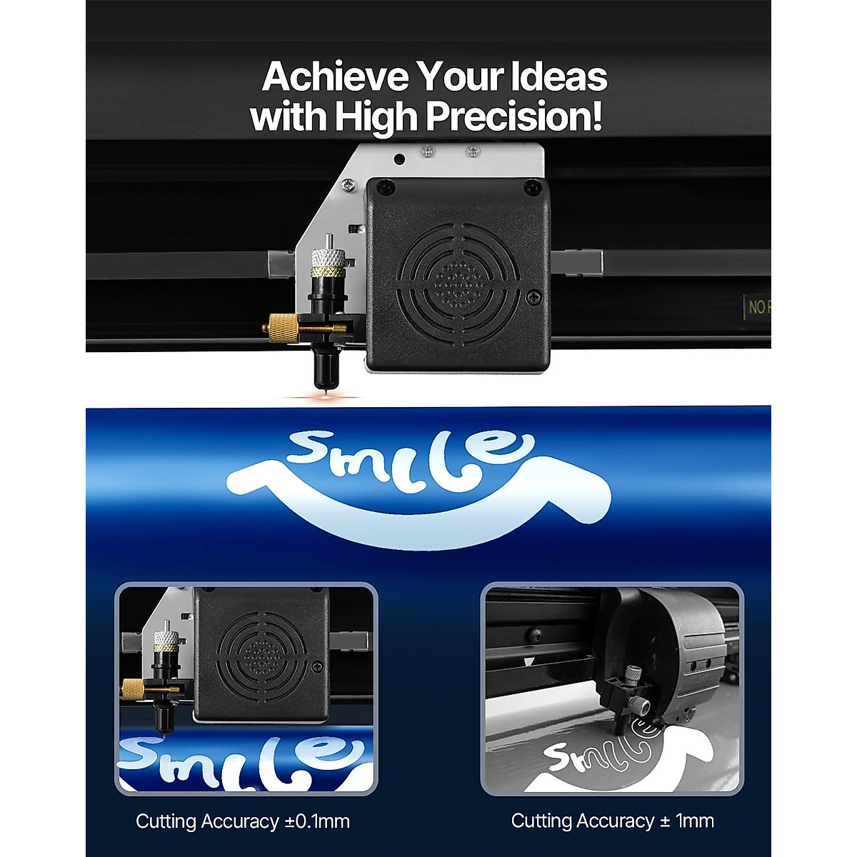 VEVOR Off-line Vinyl Cutter Machine 870mm Vinyl Printer U-Disk, 34 inch Plotter Printer with Accessories & Floor Stand Vinyl Cutting Machine Adjustable Force and Speed for Sign Making Plotter Cutter