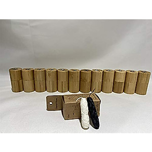 Dental Floss threaders 12PCS Biodegradable bamboo charcoal dental floss with refillable bamboo container | Free refill | Natural candle wax | 30M x 12| Corn and charcoal floss, | Environmental protect