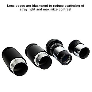 SVBONY Telescope Eyepiece Set Telescope Accessory Kit with 2X Barlow Lens 4 Element Plossl Design 6.3mm 32mm 40mm for Astronomical Telescopes