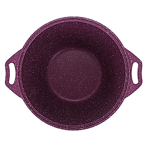 Cooking Pot Aluminum Pot with Glass Lid "Trendy style" (mystery) Cookware Kitchen Pot (6.3-qt. (6 L))