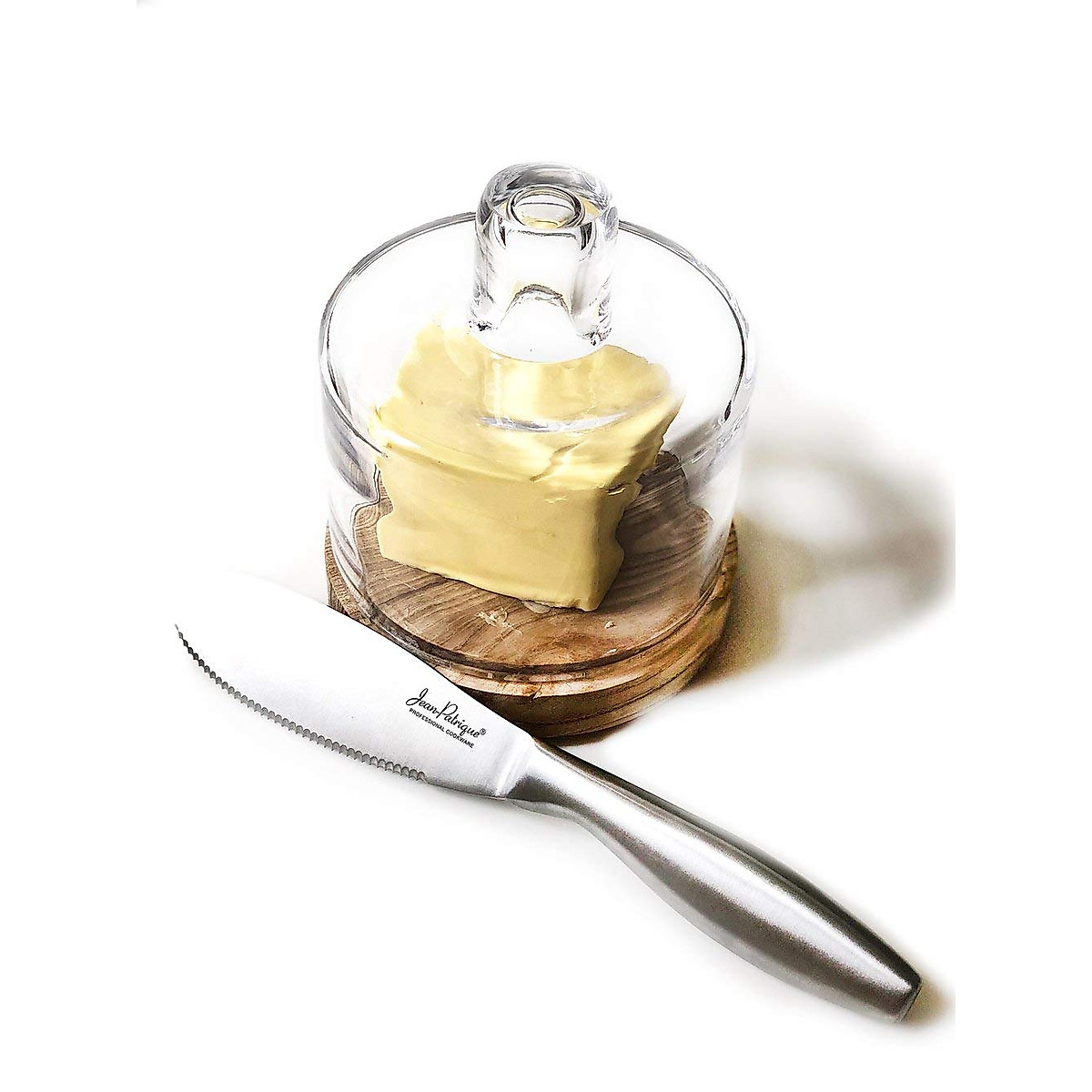 Jean-Patrique Butter Knife and Spreader | A butter knife and spreader with one smooth, rounded edge for spreading and one serrated edge for slicing fresh ingredients | From