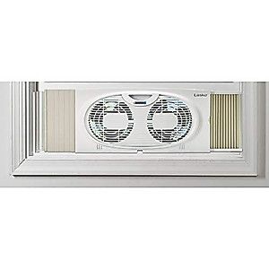 Lasko Twin Window Fan, Compact, White