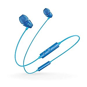 TCL SOCL100BT Wireless in-Ear Earbuds Bluetooth Headphones with Quick Charge and Built-in Mic - Ocean Blue, One Size
