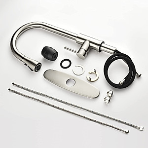 Kitchen Faucet with Pull Down Sprayer Multitask Mode Single Handle High Arc Pull Out Kitchen Sink Faucet Offers Efficient Cleaning for RV, Laundry, Bar