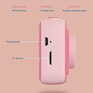 Children's Digital Camera, 2.4 in IPS High-Definition Front and Rear Dual-Camera for Photography Shake-Proof and Fall Proof Game Sports Kids SLR Camera Kids Gift