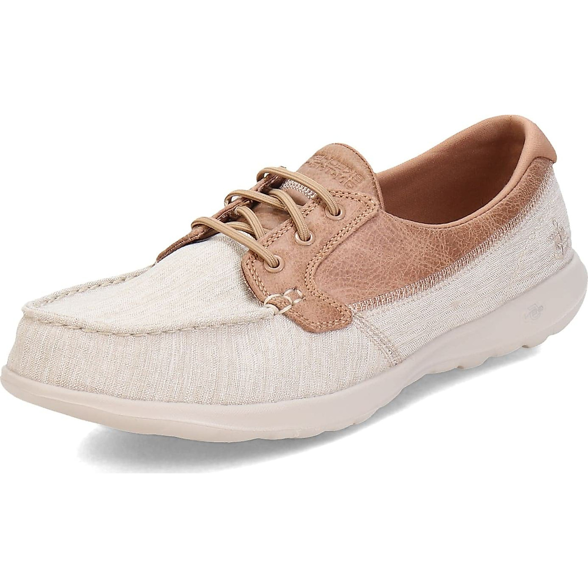 Skechers womens Boat Shoe, Natural, 8.5 US