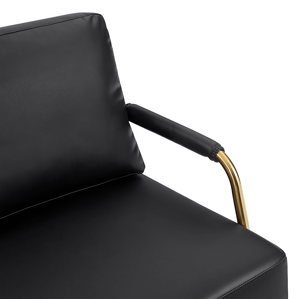 DiMorture 49.6" Loveseat Couch, Small Love Seat Sofa Couches for Living Room, Comfy 2-Seater Sofas Couch for Bedroom Living Room Apartment Office, Fast Assembly, Black