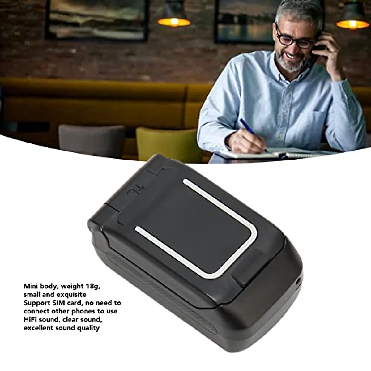 Small Flip Phone, Flip Cell Phone 0.66 Inch Bluetooth for Seniors (Black)