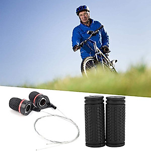 Bicycle Speeds Shifter, Practical Bicycle Derailleur Convenient Bike Shift Lever Twist Shifter Lever Bicycle Twist Grip Gear Shifters for Mountain Bike Handlebar Brake Level Grips