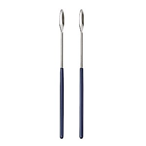 AOZITA 2 Pack Lab Spatula - Micro Lab Spoon/Scoop with Nickel-Stainless Blade - Also Great Filler, Gel Cap Capsule Pill Filler Machine - #000 00 0 1 2 3