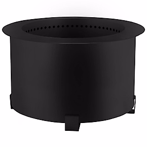 VEVOR Smokeless Fire Pit, Carbon Steel Stove Bonfire, Large 21.5 inch Diameter Wood Burning Fire Pit, Outdoor Stove Bonfire Fire Pit, Portable Smokeless Fire Bowl for Picnic Camping Backyard Black