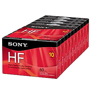 Sony 10C60HFL 60-Minute HF Cassette Recorders - 10 Brick