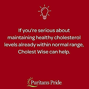 Puritans Pride Heart Essentials Cholest Wise with Plant Sterols-120 Softgels