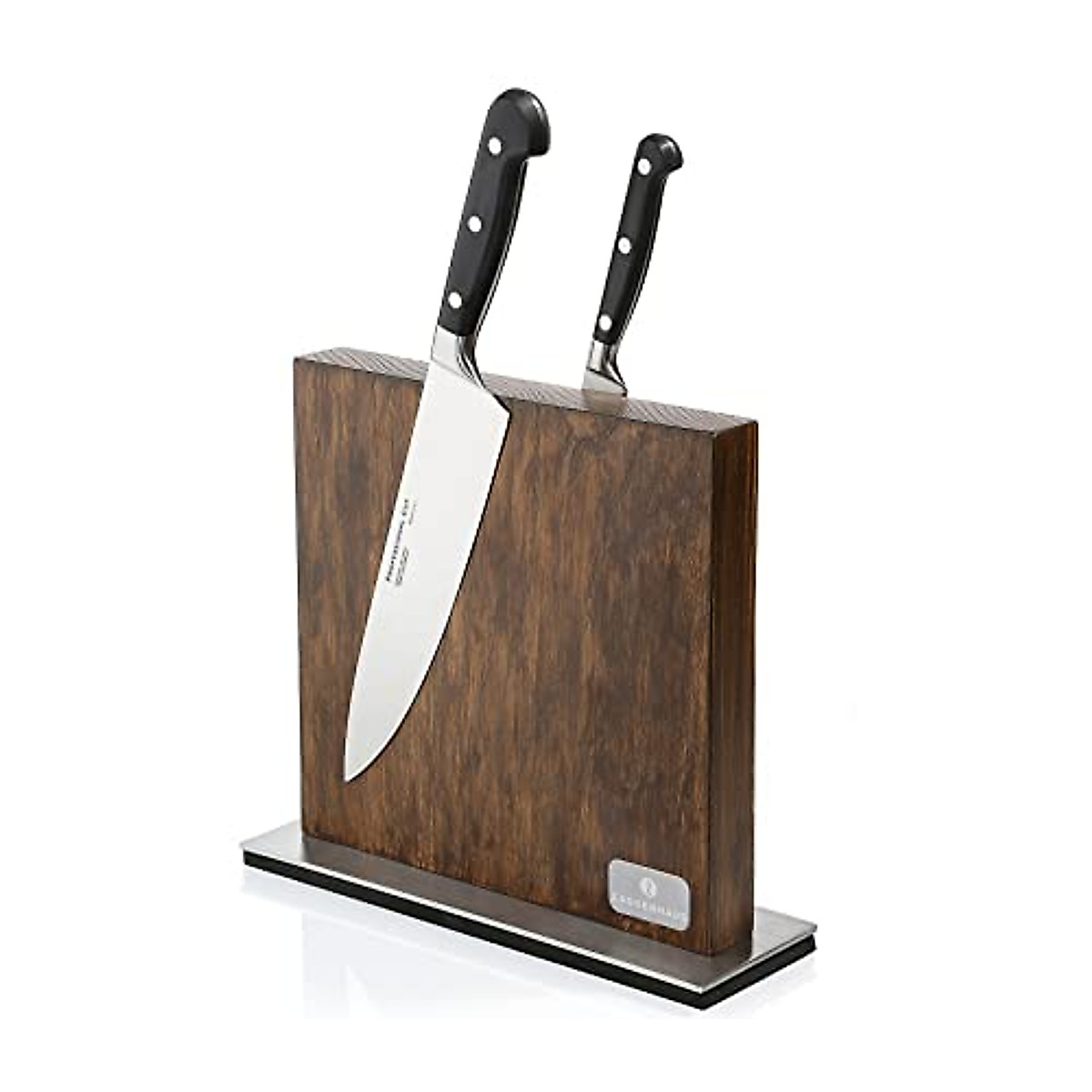 Zassenhaus Magnetic Wood Knife Block for Kitchen Counter, 11" x 3.5", Medium Ash