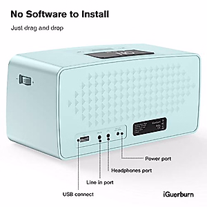 iGuerburn Upgraded 16GB Simple Music MP3 Player Dementia Products Gifts for People with Dementia Patients Alzheimers Easy Music Box for Elderly Seniors 9.4 x 4.9 x 4.7 inches (Blue)