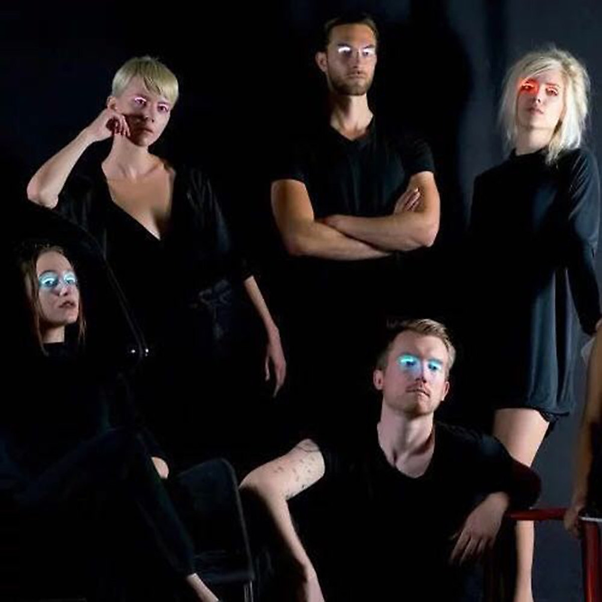 Yeyo LED Eyelashes Waterproof LED Light Eyelash Shining Eyeliner Charming Unique Eyelid Tape for Party Bar Nightclub Concerts Gift Halloween Day (Blue)