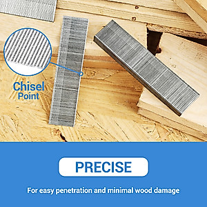 meite 18 Gauge Brad Nails, 1 Inch 18GA Brad Nails Galvanized Small Finishing Nail Gun Nails for Pneumatic, Electric Brad Nailer Gun (1,000 Counts)