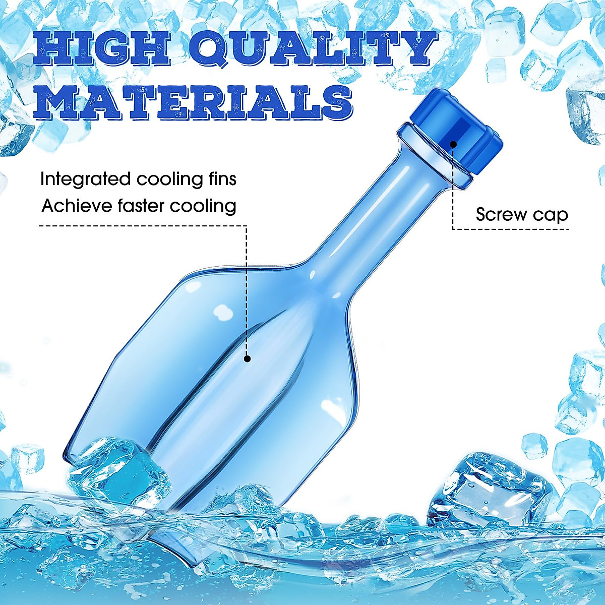 Blushtier 2 Packs Cold Paddle Chill Utensil for Chilling Soups Stews, Plastic Cold Paddle Blue Food Chilling Utensils for Other Hot Liquids in Restaurants and Kitchens, 51 oz