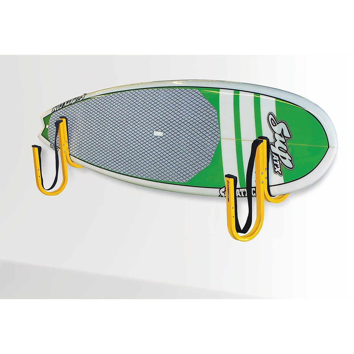 Suspenz Stand Up Paddle Board Expansion Plates to make a Double Wall Storage Rack for hanging 2 SUPs and Surfboards (31-5503)