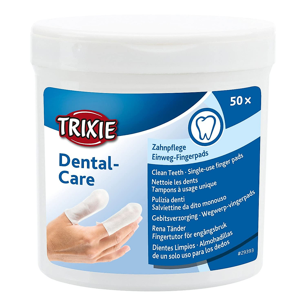 Trixie 29393 Dental Care Finger Pads Pack of 50