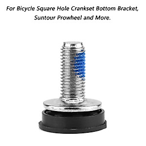 VANICE 8mm Bike Hex Crank arm Fixing Bolt Screw with Caps for Bicycle Square Hole Crankset Bottom Bracket, Suntour Prowheel and More