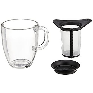 Bodum Yo-Yo Set Mug and Tea Strainer, 12-Ounce, Black