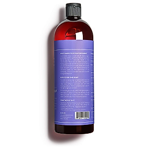Cove Castile Soap Lavender - 1 Liter / 33.8 fl oz - Organic Argan, Jojoba, and Hemp Oils