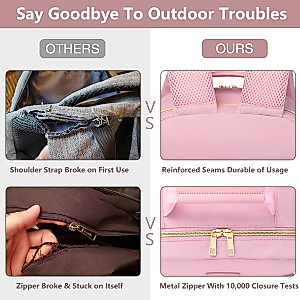 bagswan Pink Laptop Backpack Women Bookbag 15.6 inch School Teacher Bookbag Business Computer Backpacks Purse Travel Work girls College Bags with USB Charging Port Light Back Pack Student