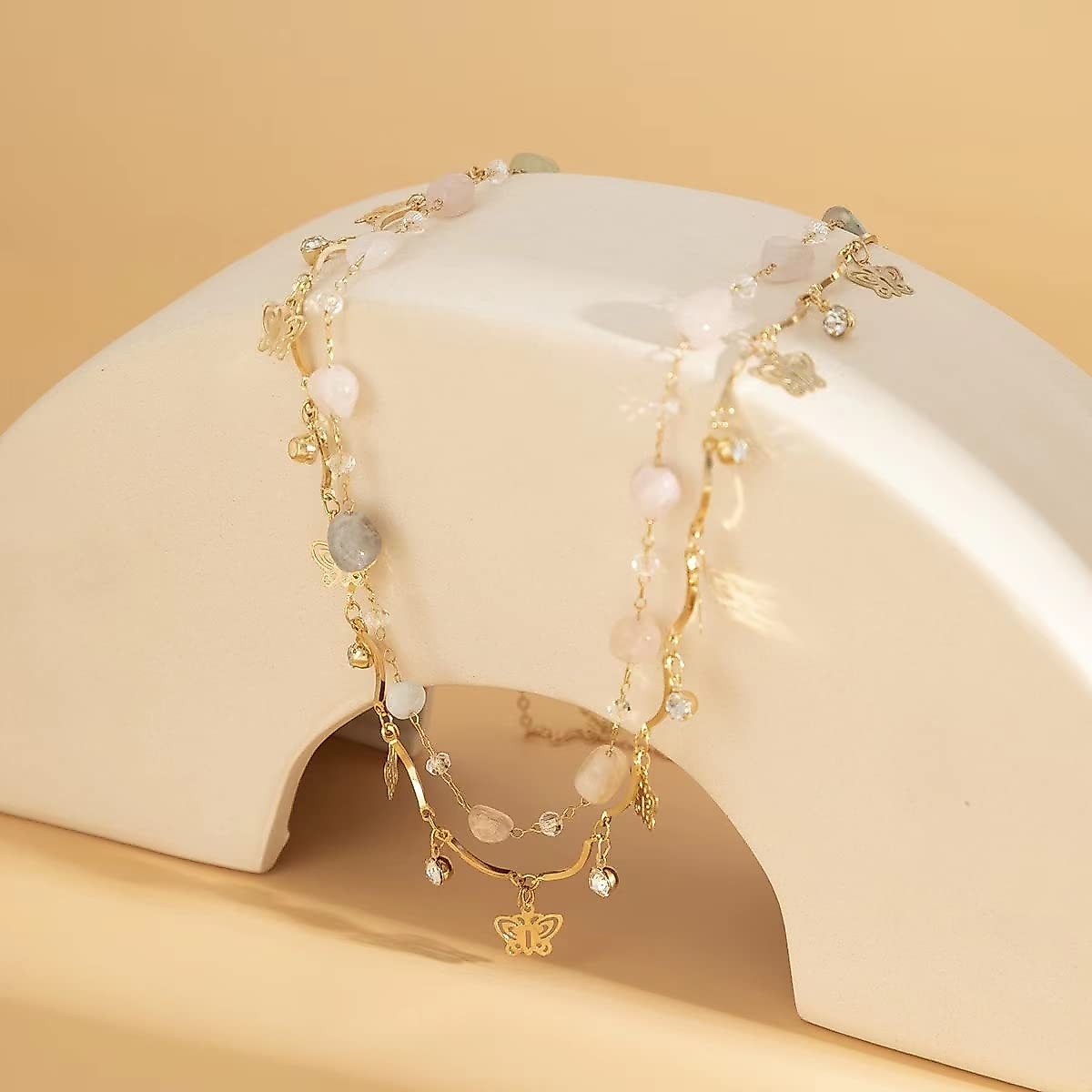 Butterfly Waist Chain with Crystals Gold Sexy belly chains Rhinestone Adjustable beach bikini Body Chain for Women Girls Stomach Jewelry Chain Summer , Rave Jewelry Gift