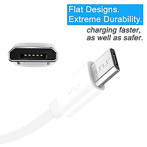 SIOCEN 3PCS 10FT Flat Micro USB Cable Power Extension Cord for Wyze Cam, WyzeCam Pan,Yi Cam,YI Dome Home Camera,Oculus Go,Kasa,Nest Cam,Netvue,Blink,Indoor Security Surveillance Camera Charging Cable