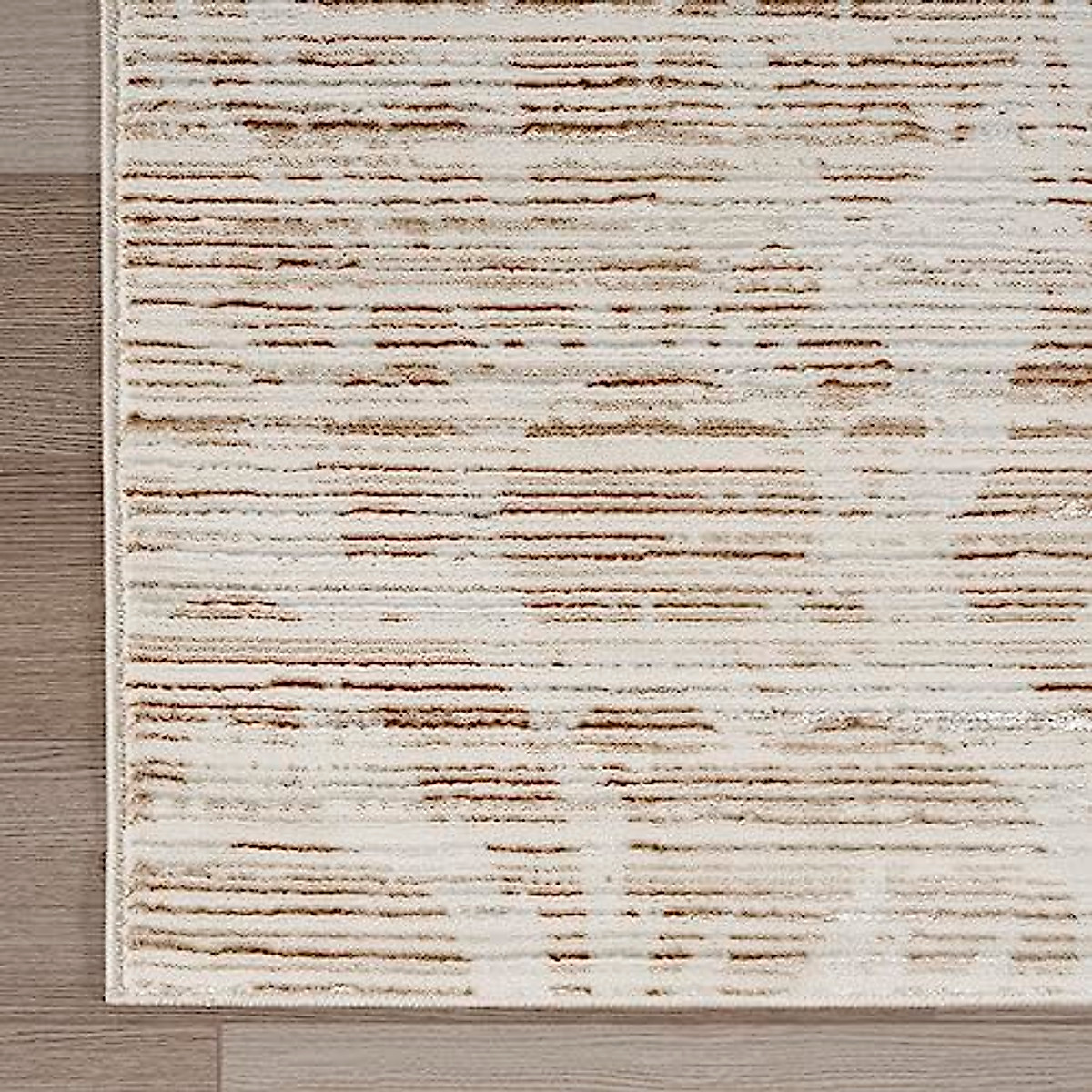 Inspire Me! Home Décor Iliana Modern Ivory Grey with Gold Accents 5'3" x 7'3" Area Rug, EasyCleaning, Non Shedding, Bed Room, Living Room, Dining Room, Kitchen (5x7)