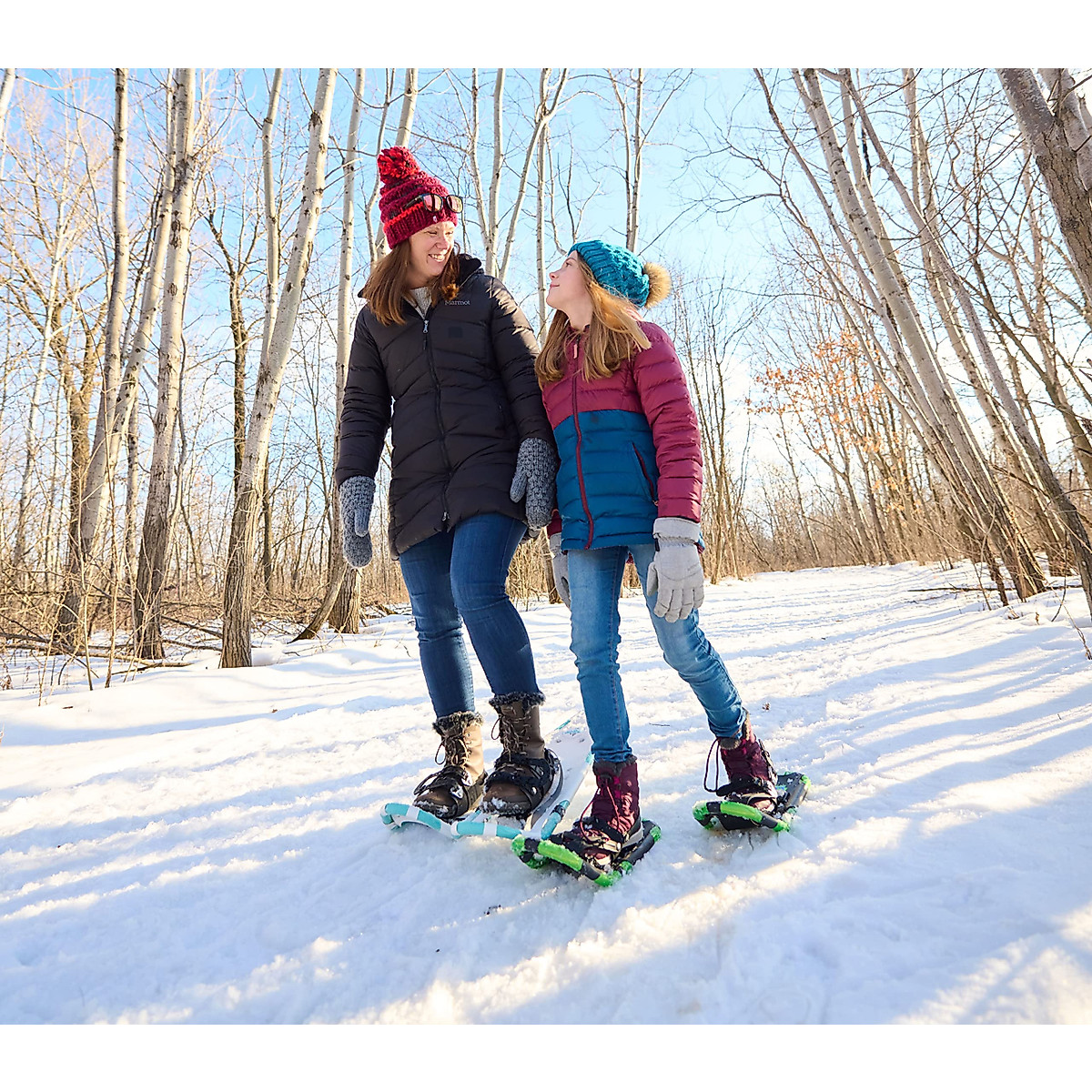 Redfeather Snowshoes Women's Pace 25 SV2 Kit with Trekking Poles - Powder Coated Aircraft Aluminum - Made in The USA