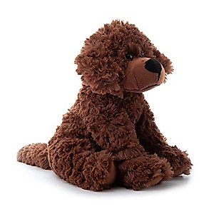 The Petting Zoo Scruffy Dog Stuffed Animal, Gifts for Kids, Chocolate Brown Dog Plush Toy 10 Inches