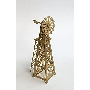 Outland Models Railway Layout Country Farm Windmill (Gold) HO Scale 1:87