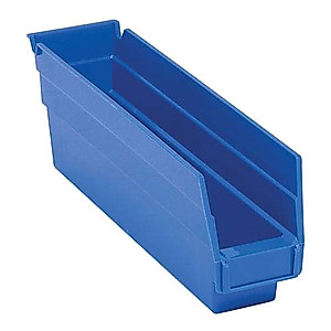 Quantum QSB105IV Economy Shelf Bin, 23-5/8" Length x 4-1/8" Width x 4" Height, Ivory, Pack of 16