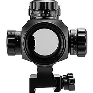 Barska AC12176 1x35 Red Dot Rifle Scope Illuminated Red/Green Multi Reticle with Mount, Matte Black