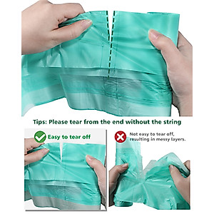 AYOTEE Compostable Trash Bags 4 Gallon Drawstring Trash Bags,100 Counts Ultra Strong Unscented Garbage Bags Small Trash Bags Waste Basket Liners for Bathroom, Kitchen, Car, Pet