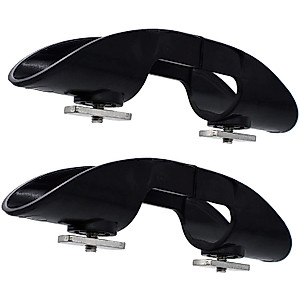 YYST Track Mount Kayak Paddle Clip Track Mount Paddle Holder Fishing Net Clip w Track Mount U Style - No Track, No Paddle (2)