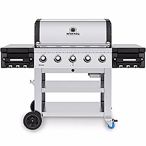 Broil King 886114 Regal S 520 Commercial Propane Gas Grill, 5-Burner, Stainless Steel