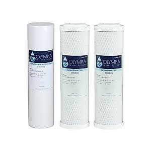 Olympia Water Systems 5 Micron Replacement Filter Kit - Stages 1, 2 & 3, 10" Replacement Filters - OWS25