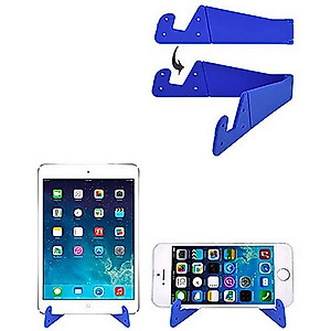 hudiemm0B Phone Holder, Universal Foldable Cell Phone V-Shape Stand Holder Mount Compatible with Smartphone Tablet Black