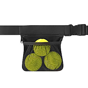 Nebudo Tennis Ball Band Holder Pickleball Tennis Balls Pickleballs Holding Accessory for Women Skirt Men Waist Hip Bags Accessories Pouch Sack Pickle Ball Bag Carrier Gadgets Gear Band Travel Pocket
