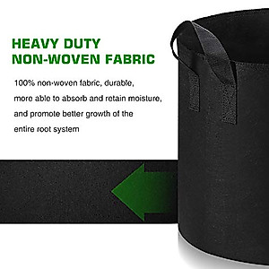 Lyincat 12-Pack 10 Gallon Grow Bags Heavy Duty Thickened Nonwoven Fabric Pots with Durable Handles
