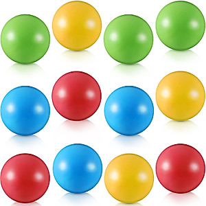 Civaner 12 Pcs Multi Colored Replacement Bulldozer Toy Balls 1.75 Inch Plastic Crush Proof Soft Air Filled Ocean Balls for Toddlers