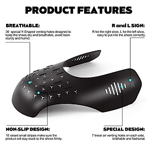 TUPEED 6 Pairs Boot Crease Preventers, Anti-Wrinkle Shoe Protectors for Air Jordan, Sneakers, Boots & Casual Shoes, Women's US Size 5-9