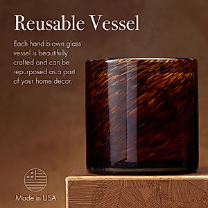 LAFCO New York 2024 Holiday Classic Candle, Spiced Pomander - 6.5 oz - 50-Hour Burn Time - Reusable, Hand Blown Glass Vessel - Made in The USA