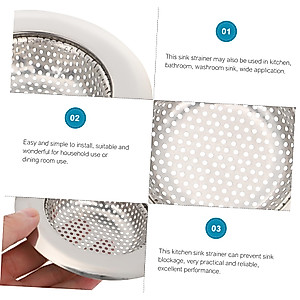 jojofuny 6 Pcs Sink Filter Kitchen Sink Strainer Anti-clogging Filter Tube Stops Sink Stopper Bath Drain Stopper Sink Drain Cover Sink Strainer Basket Kitchen Sink Drain Basket Large Plug