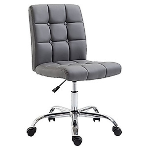EdgeMod Aria Task Chair in Vegan Leather, Grey