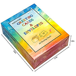 Box of 30 Blank Watercolor Note Cards with Envelopes - All Occasion Blank Greeting Cards (4 x 5.12 Inch) - Cute Animal Thank You Notecard (10 Designs, 3 Each) (Colorful animals)