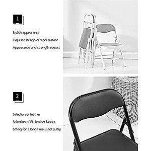 VOIV Folding Chair Home Backrest Chair Folding Chair Outdoor Chair Home Chair Office Chair Dining Chair